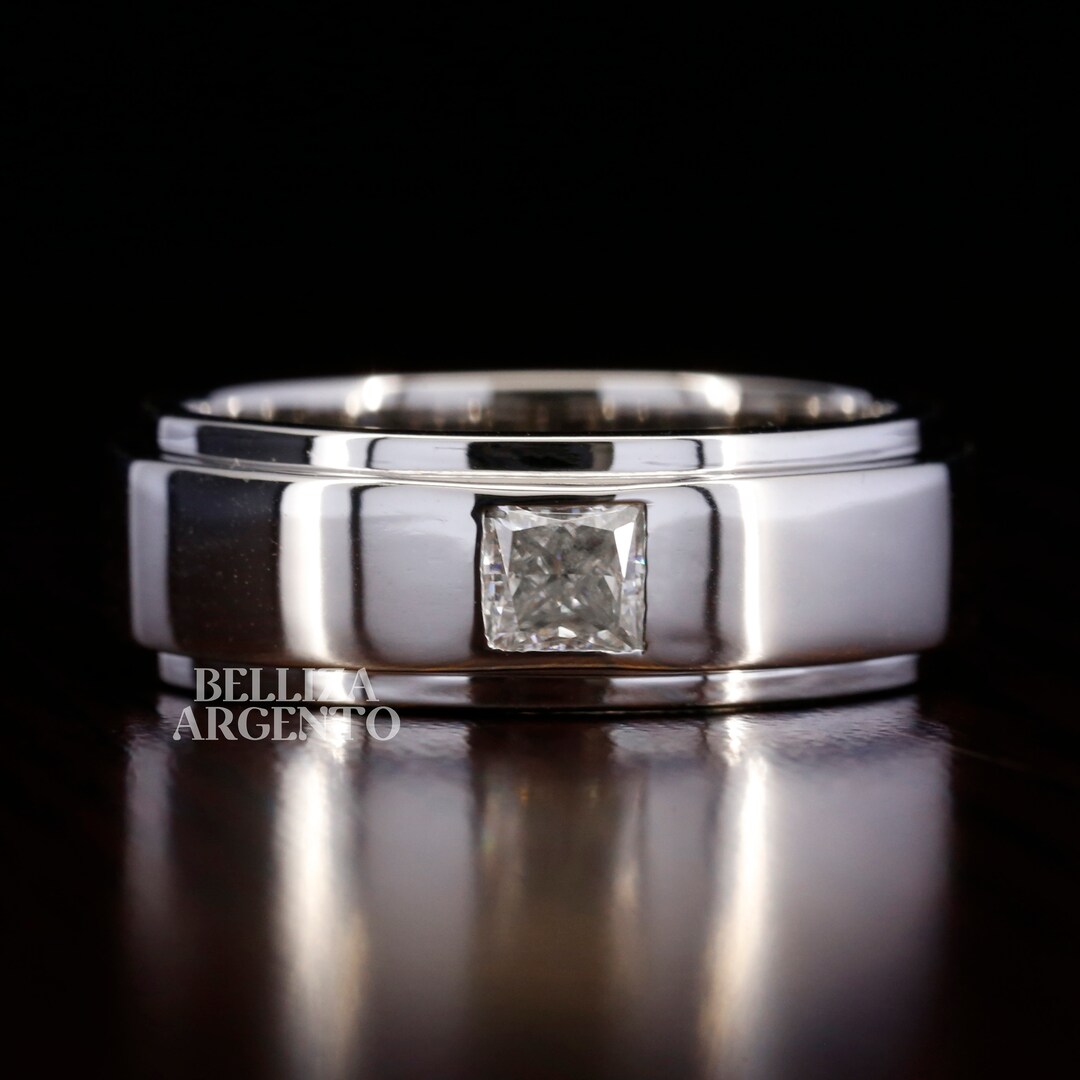 Simple Men's Engagement Ring/ Men's Single Diamond - Etsy