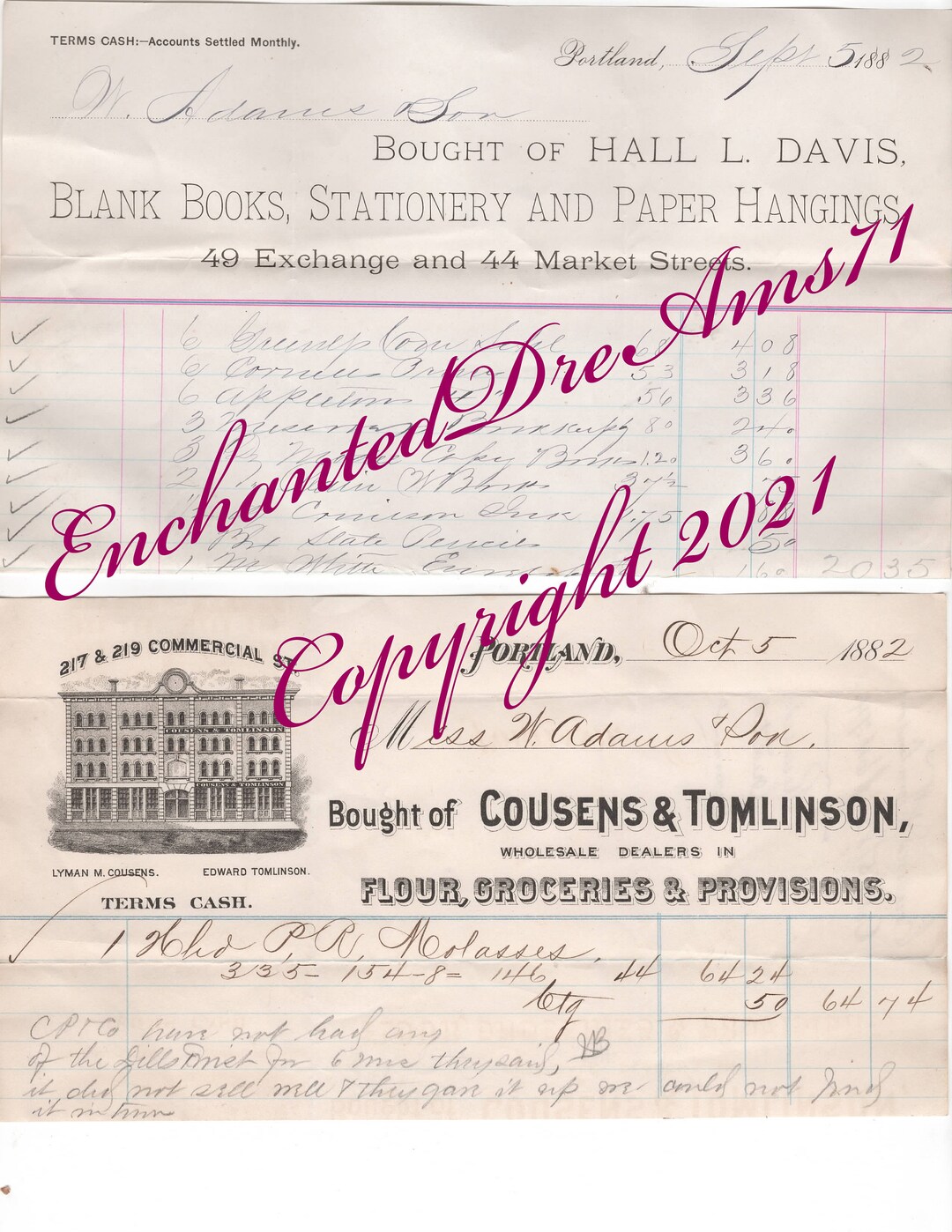 1882 Antique Ledger on Letterhead - Etsy