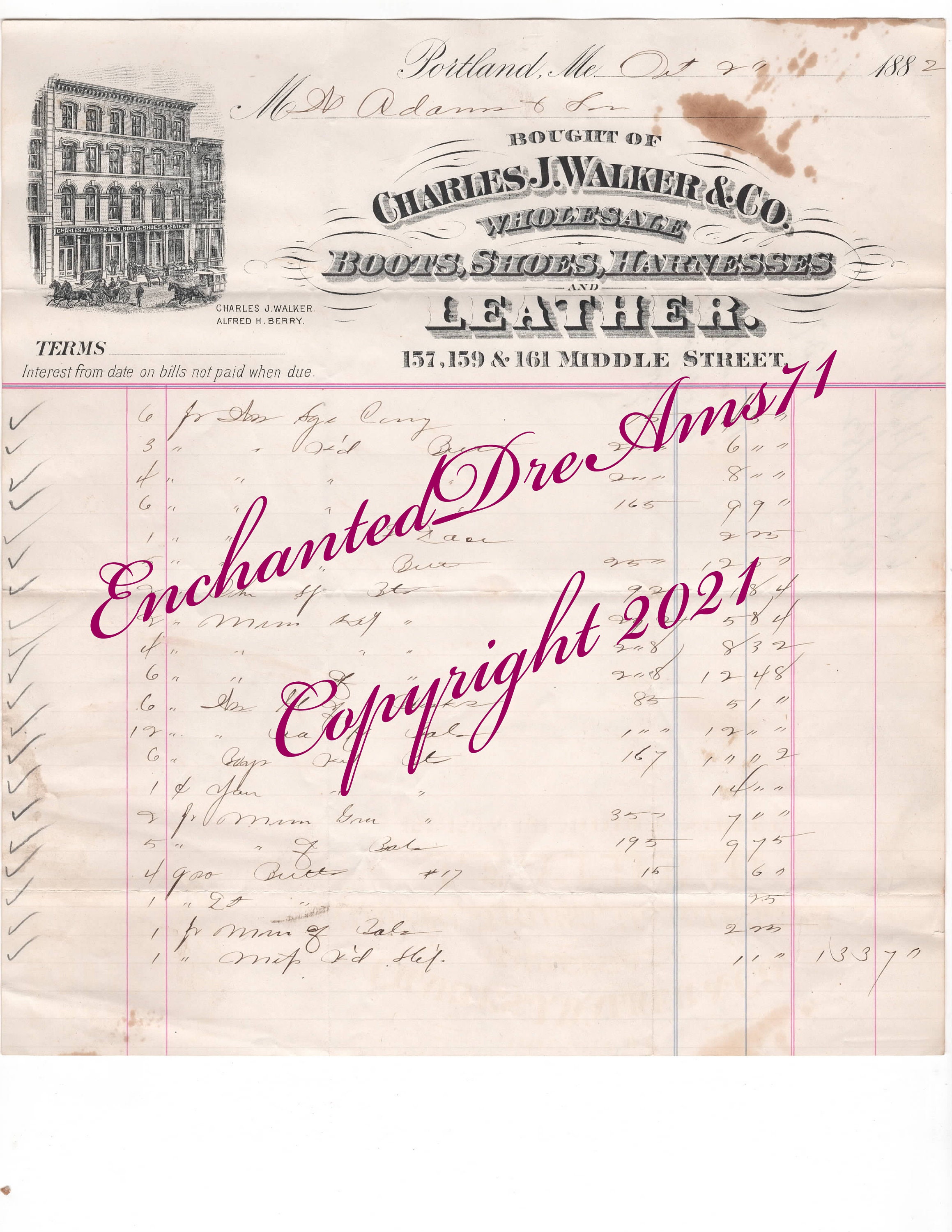 1882 Antique Ledger on Letterhead - Etsy