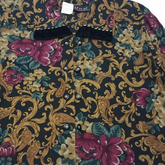 90's Vintage Baroque Cropped Paisley Scroll Jacket by… - Gem