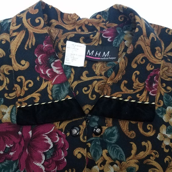 90's Vintage Baroque Cropped Paisley Scroll Jacket by… - Gem