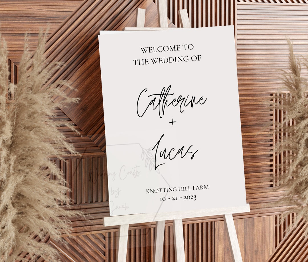 Elegant Digital Welcome Sign Wedding Sign Download - Etsy