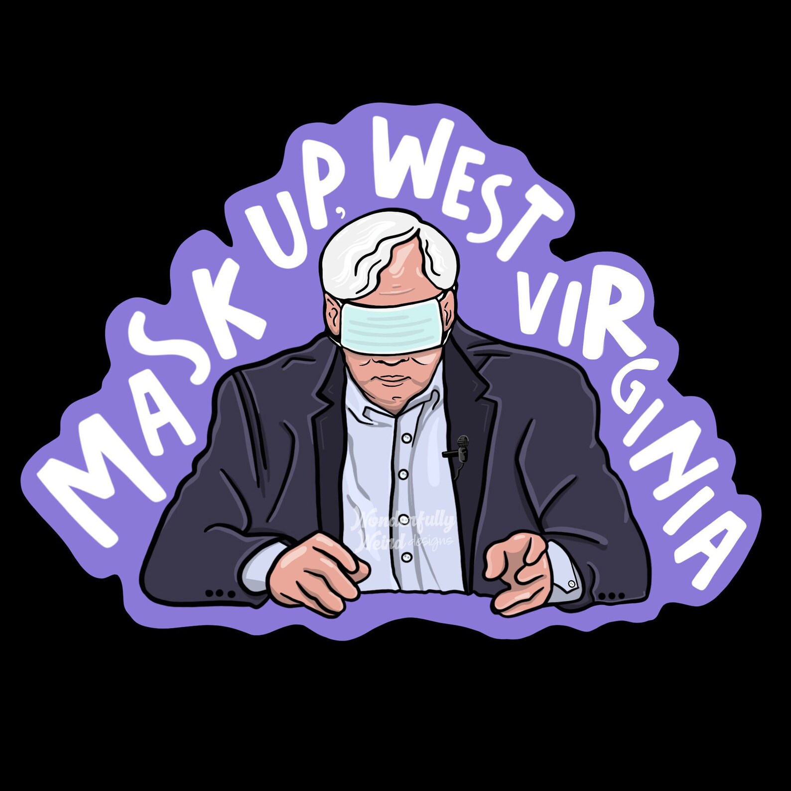 Jim Justice “mask Up, West Virginia” Sticker - Etsy