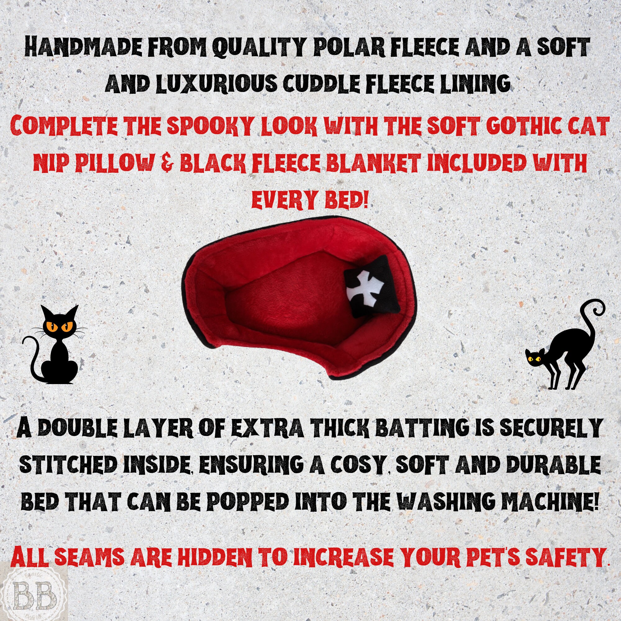 The Cat Cosy Coffin Luxury Halloween Coffin Bed for Cats and - Etsy