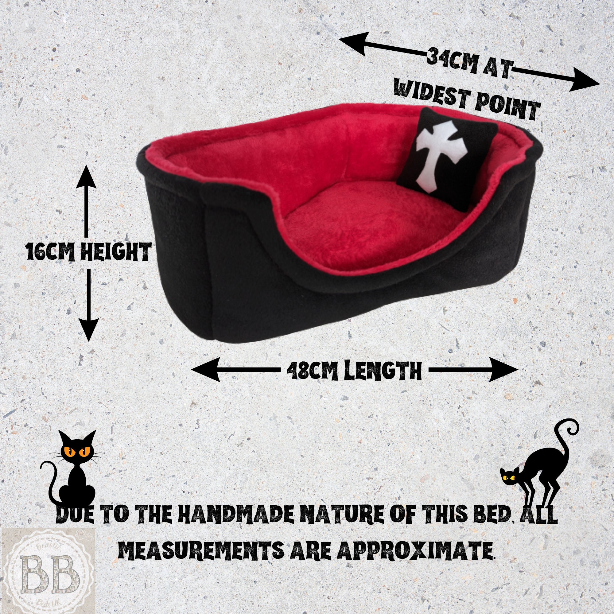 The Cat Cosy Coffin Luxury Halloween Coffin Bed for Cats and - Etsy