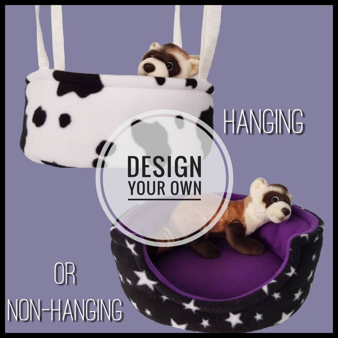 Luxury Custom JUMBO Cuddle Cup for Ferrets, Round Ferret Bed, Ferret ...