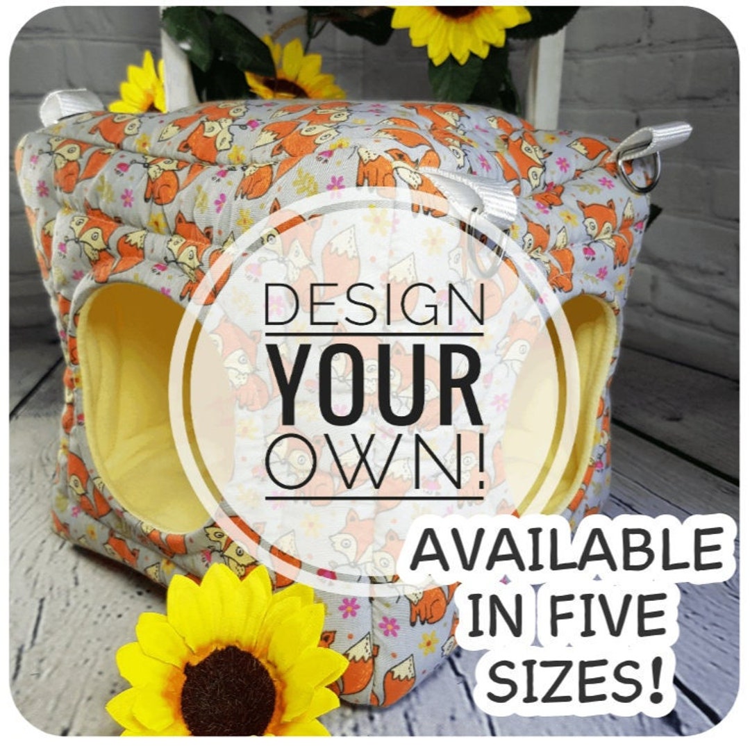 Luxury Cube Bed in 5 Sizes for Rats, Chinchillas, Ferrets, Degus, Mice ...