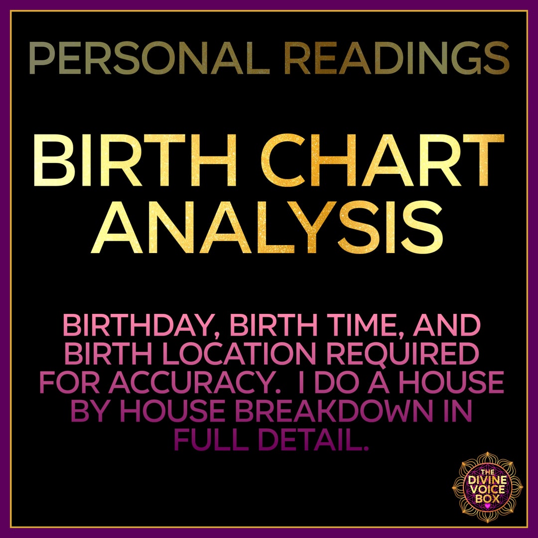 Birth Chart Analysis Astrology Insights, Recorded Video - Etsy