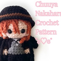 Chuuya Nakahara Amigurumi Crochet Doll Pattern - Etsy