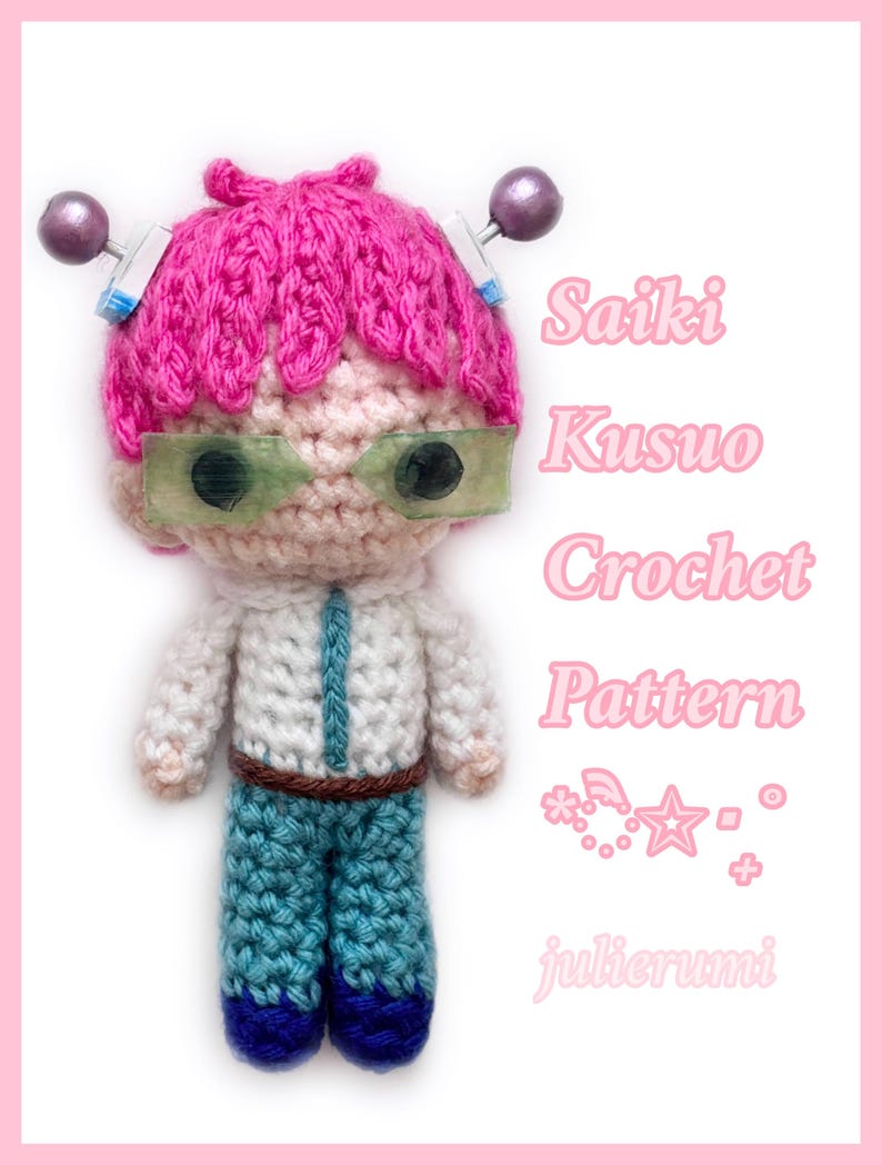 Saiki Kusuo Amigurumi Crochet Doll Pattern - Etsy
