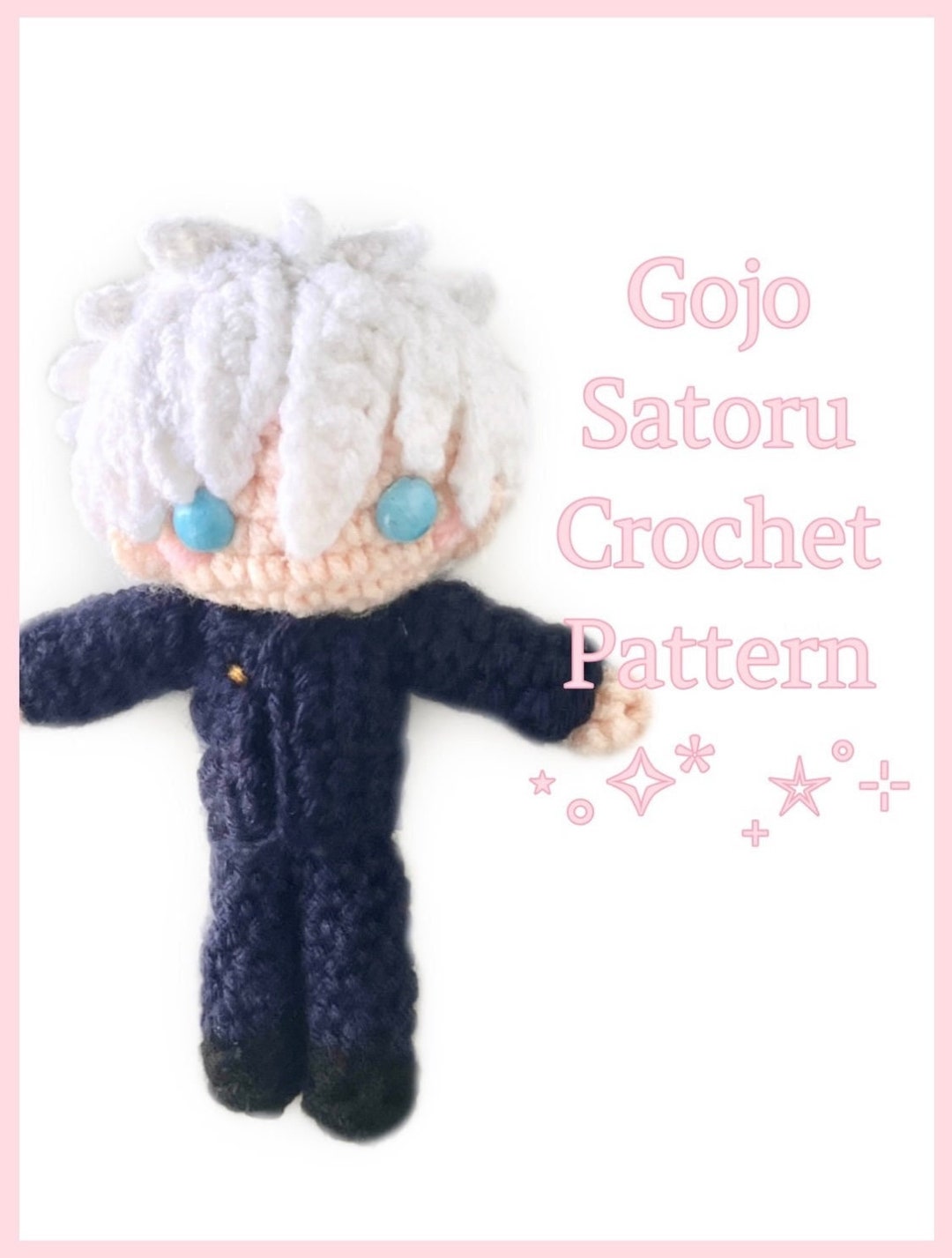 Gojo Satoru Amigurumi Crochet Doll Pattern - Etsy