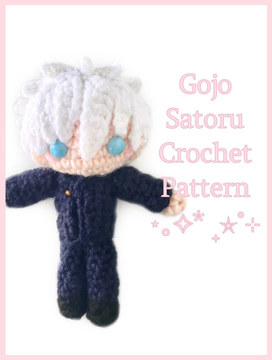 Gojo Satoru Amigurumi Crochet Doll Pattern - Etsy