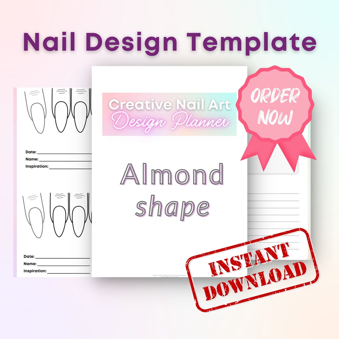 Nail Art Design Template - INSTANT DOWNLOAD | Printable Planner for ...