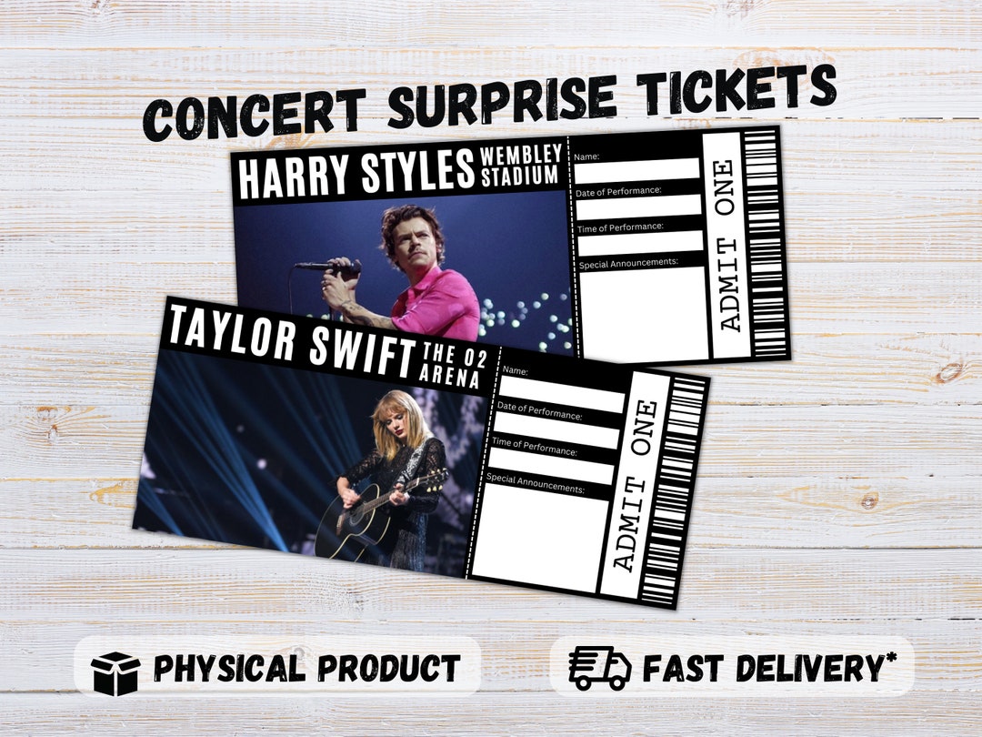 Concert Surprise Reveal Tickets Birthday Gift Gig Gift for Him Gift for ...