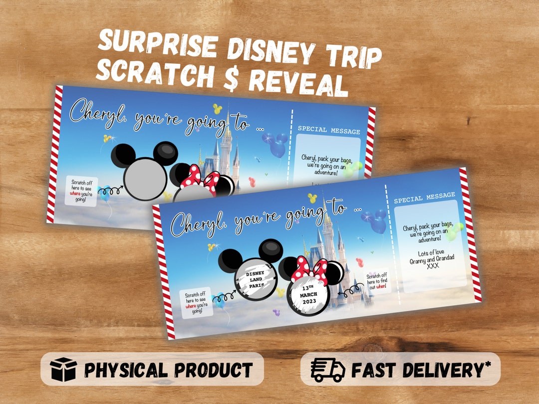 Magical Disney Theme Park Reveal Scratch Card Mickey & Minnie Surprise ...