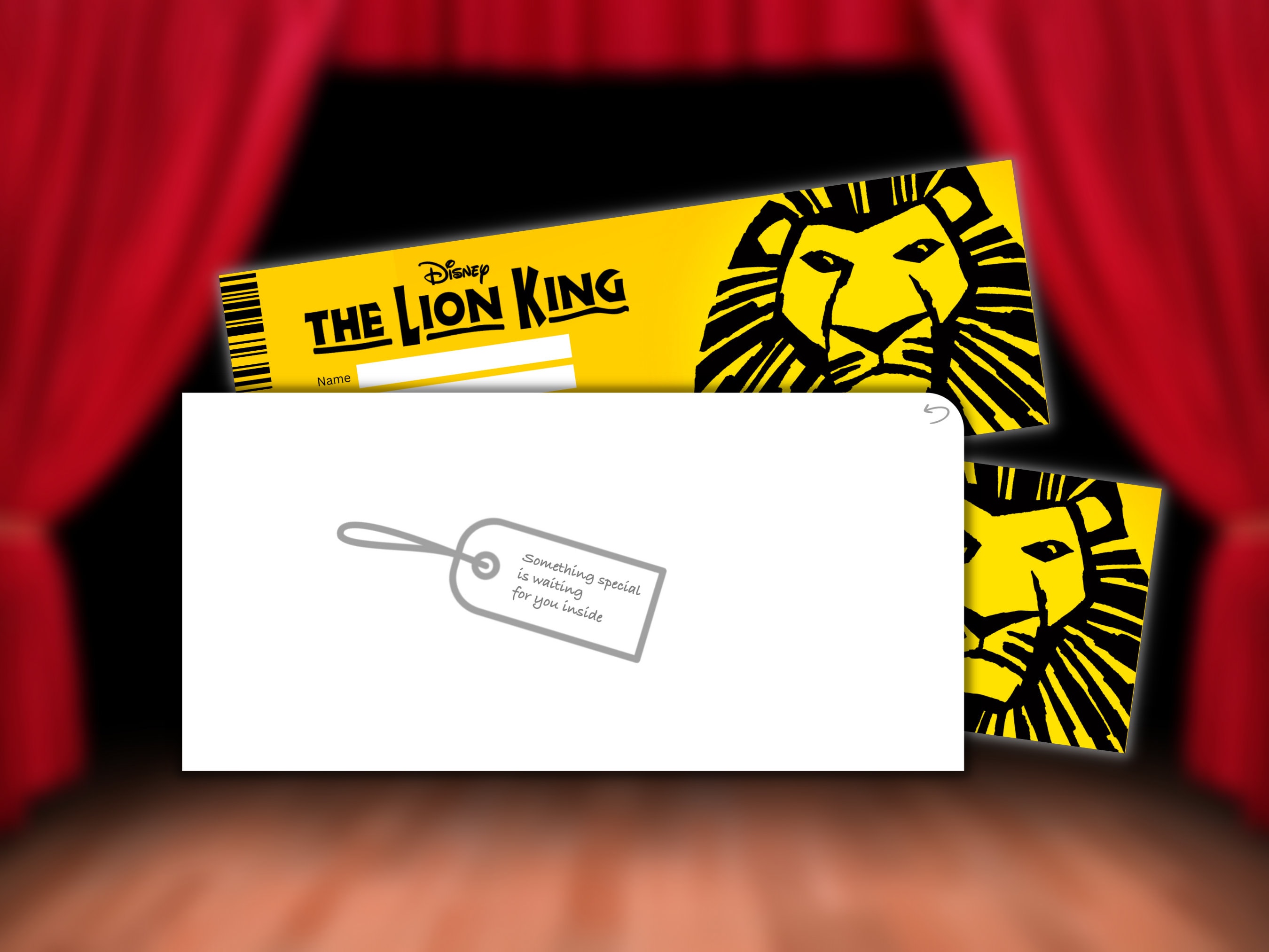 The Lion King Musical Theatre Ticket Surprise Reveal Gift - Etsy