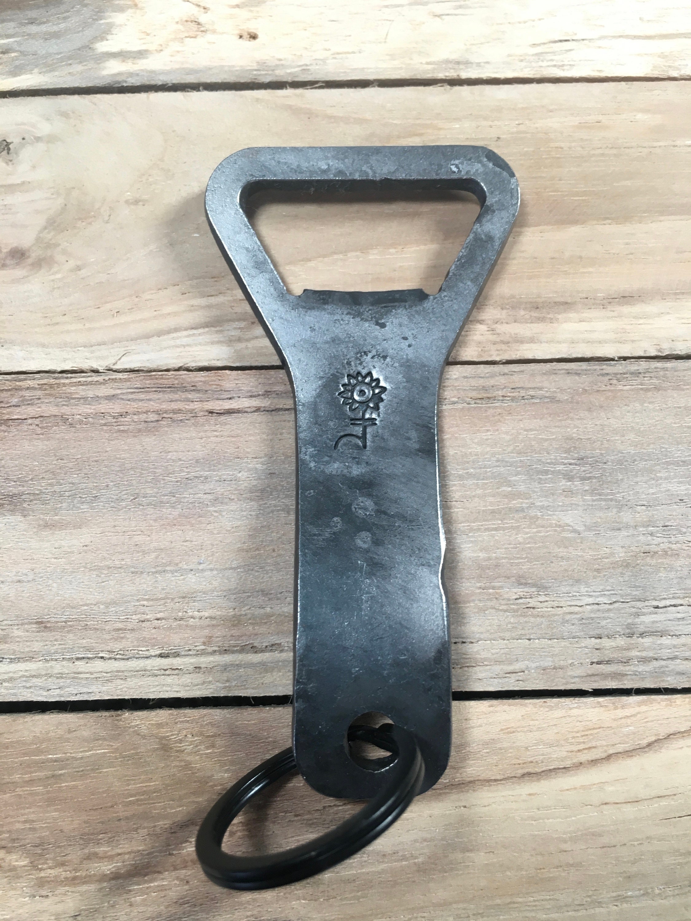 Keyring Bottle Opener Handcrafted in Steel by a Blacksmith - Etsy