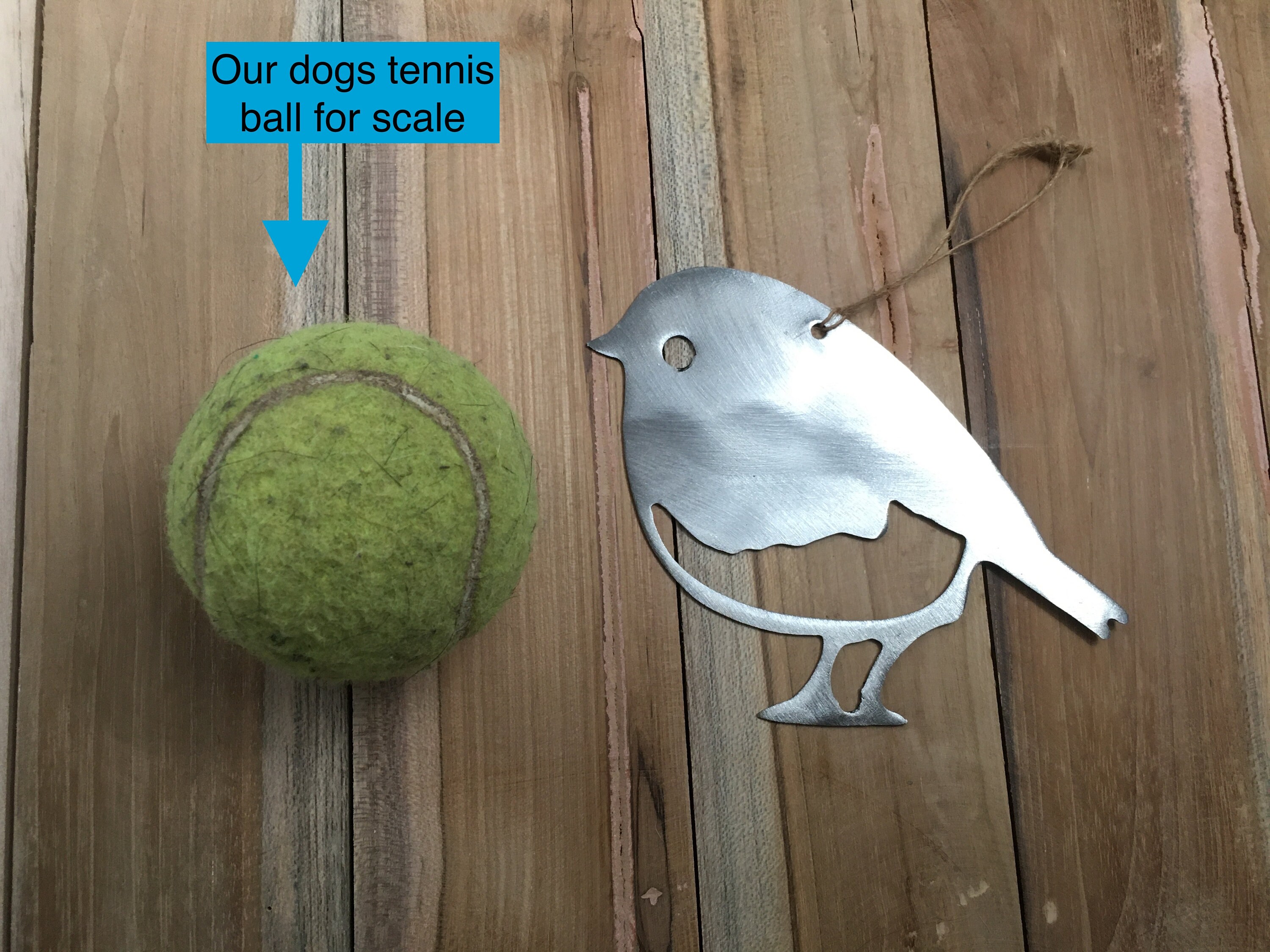 Hanging Robin in Metal Handmade Shiny Garden Gifts Exterior Decorative ...