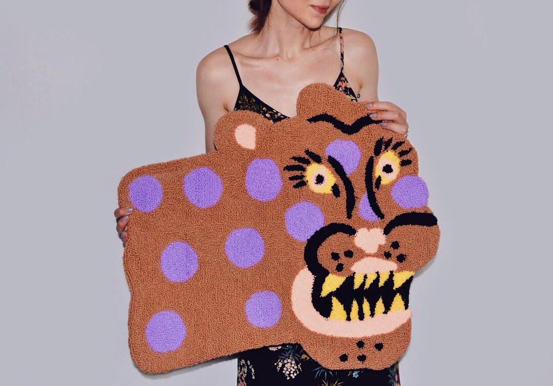 Handmade Tufting Gun Tufted Rug Punch Needle Contemporary Art Custom ...