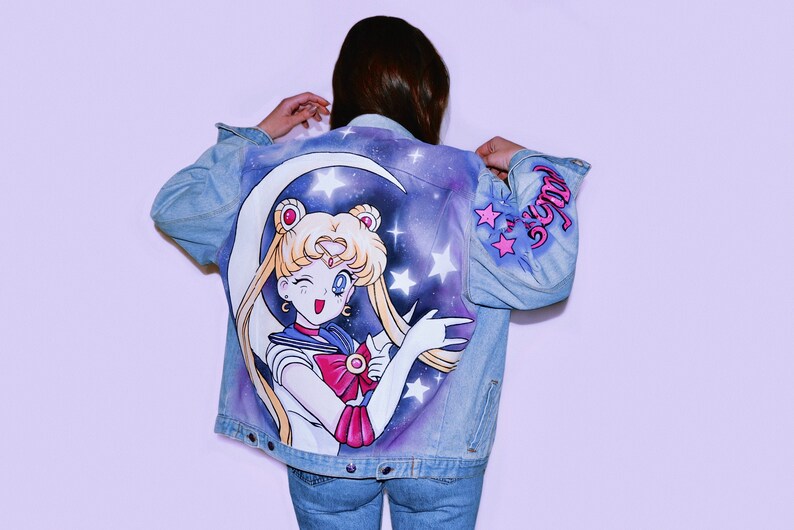 SM Hand-painted Vintage Denim Jacket - Etsy
