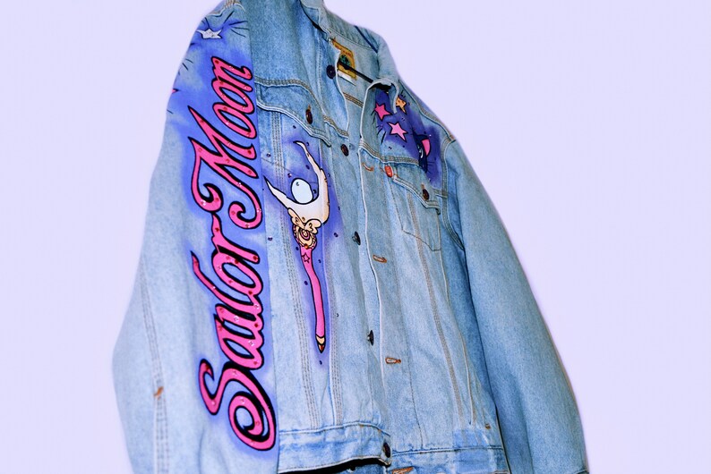 SM Hand-painted Vintage Denim Jacket - Etsy