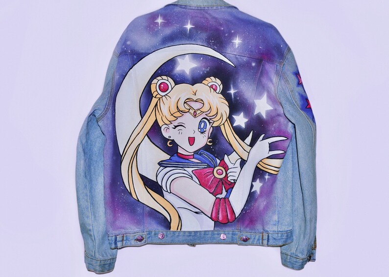 SM Hand-painted Vintage Denim Jacket - Etsy