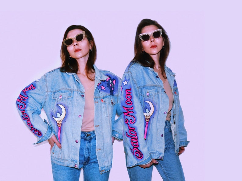 SM Hand-painted Vintage Denim Jacket - Etsy