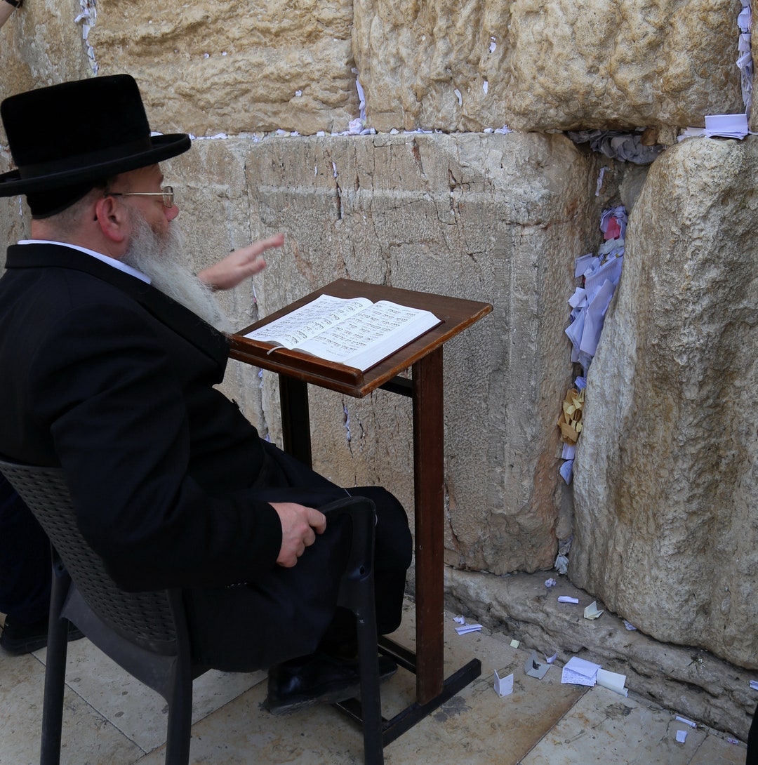 Rabbi Rabbay Prayers Next to Western Wall Jerusalem Israel Jewish Holly ...