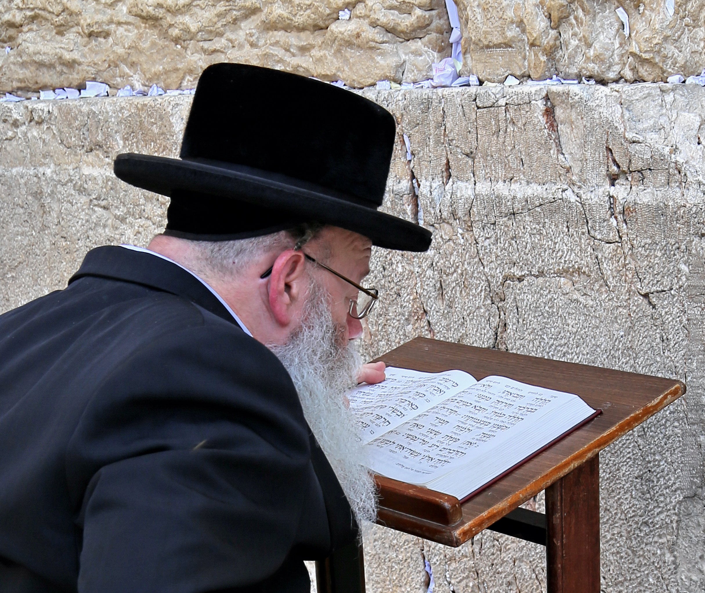 Rabbi Rabbay Prayers Next to the Western Wall Jerusalem Israel Jewish ...