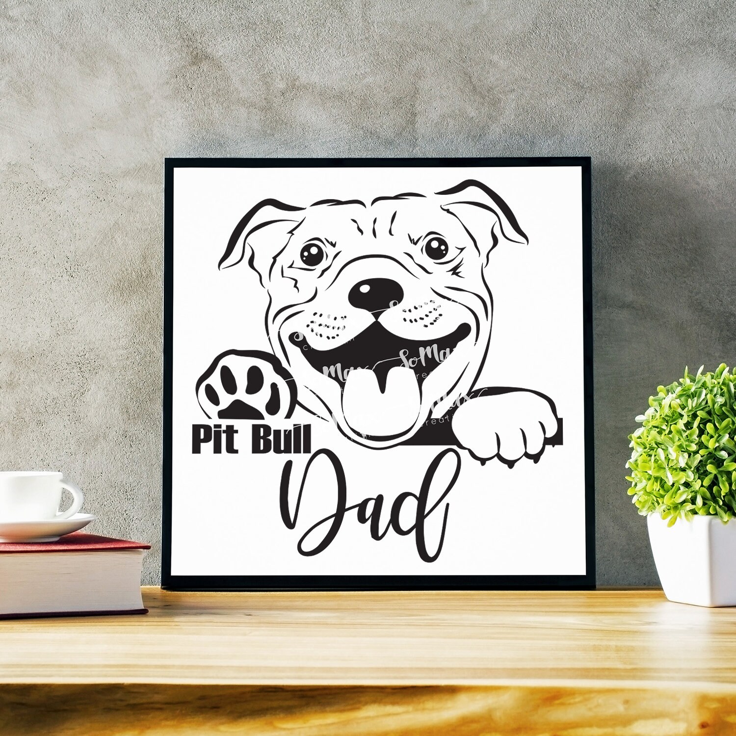 Pitbull Dad Svg Pit Bull Daddy Svg Pitties Father Svg - Etsy Singapore