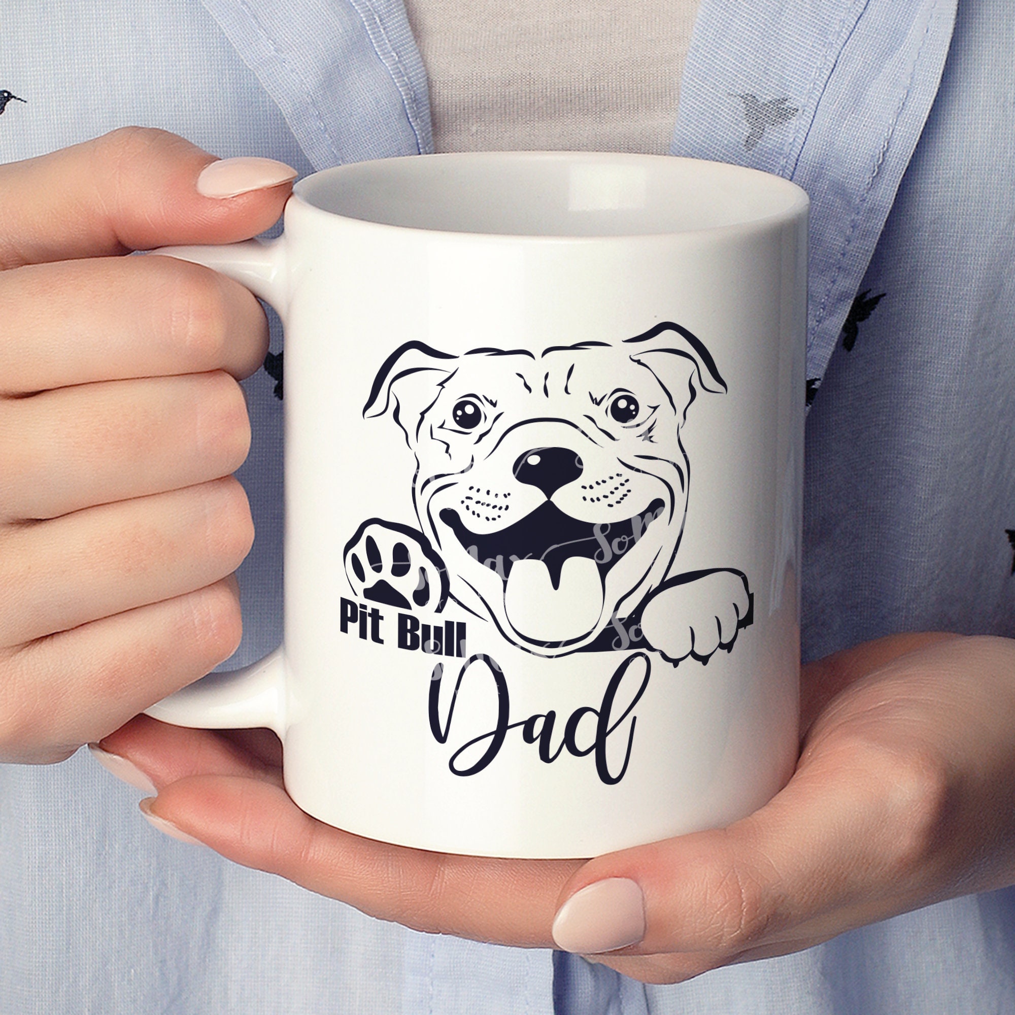 Pitbull Dad Svg Pit Bull Daddy Svg Pitties Father Svg - Etsy Singapore