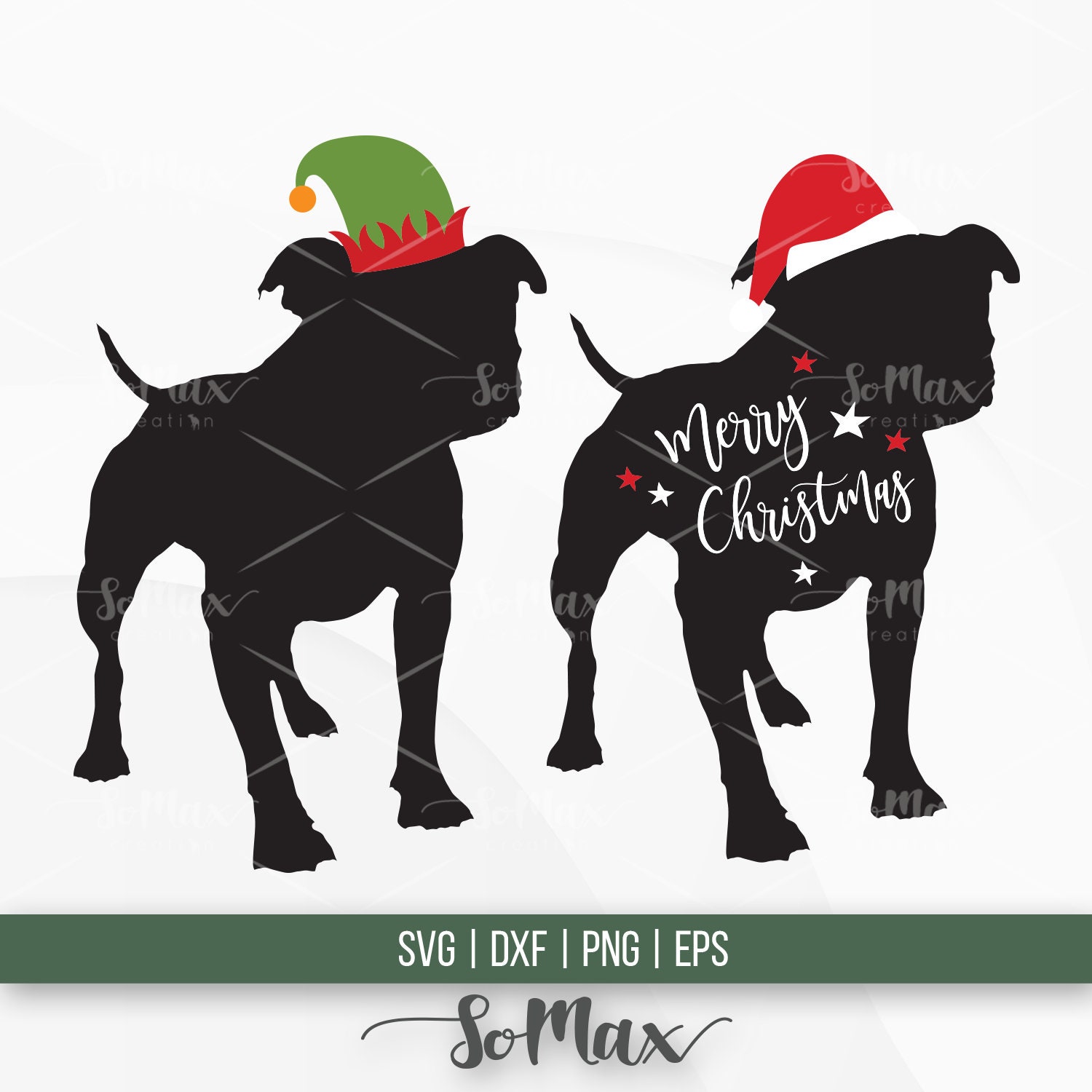 Pitbull de Navidad Svg Pit Bull Svg Pitties Svg Navidad - Etsy España