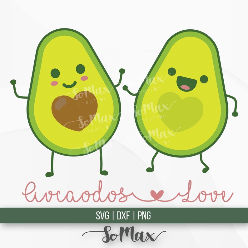 Aguacate amor Svg lindo archivo de corte de aguacate - Etsy España