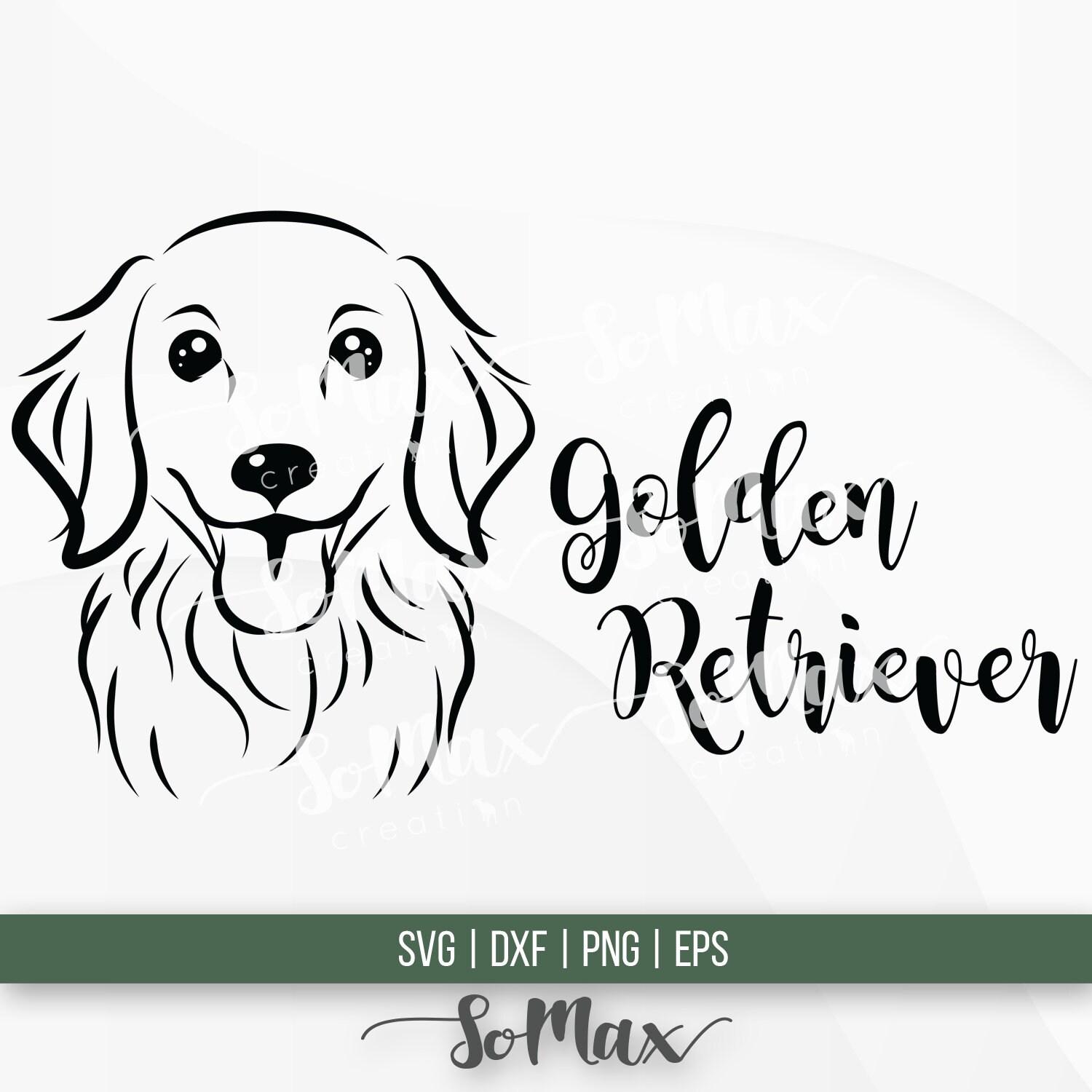 Golden Retriever Svg Goldie Svg Golden Retriever Png Golden | Etsy