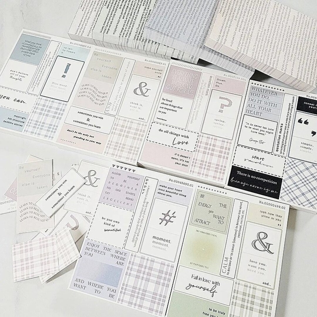 Vintage Pastel Memo Pad Set | 6 Colors & Designs Set | Decorative Paper ...