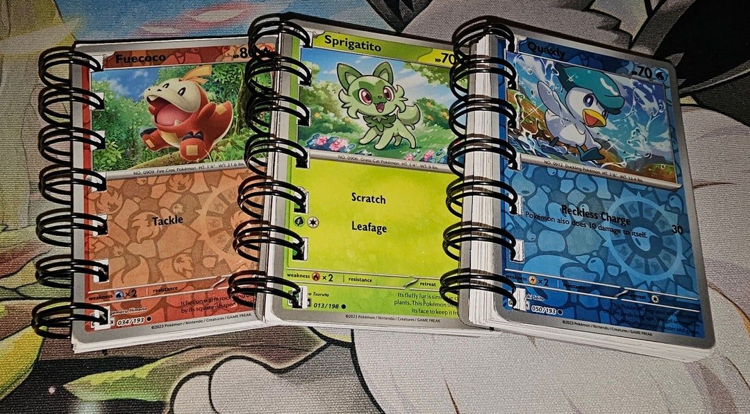 Handcrafted Pokénote Mini Notebook Upcycled Pokémon Card Journal - Etsy