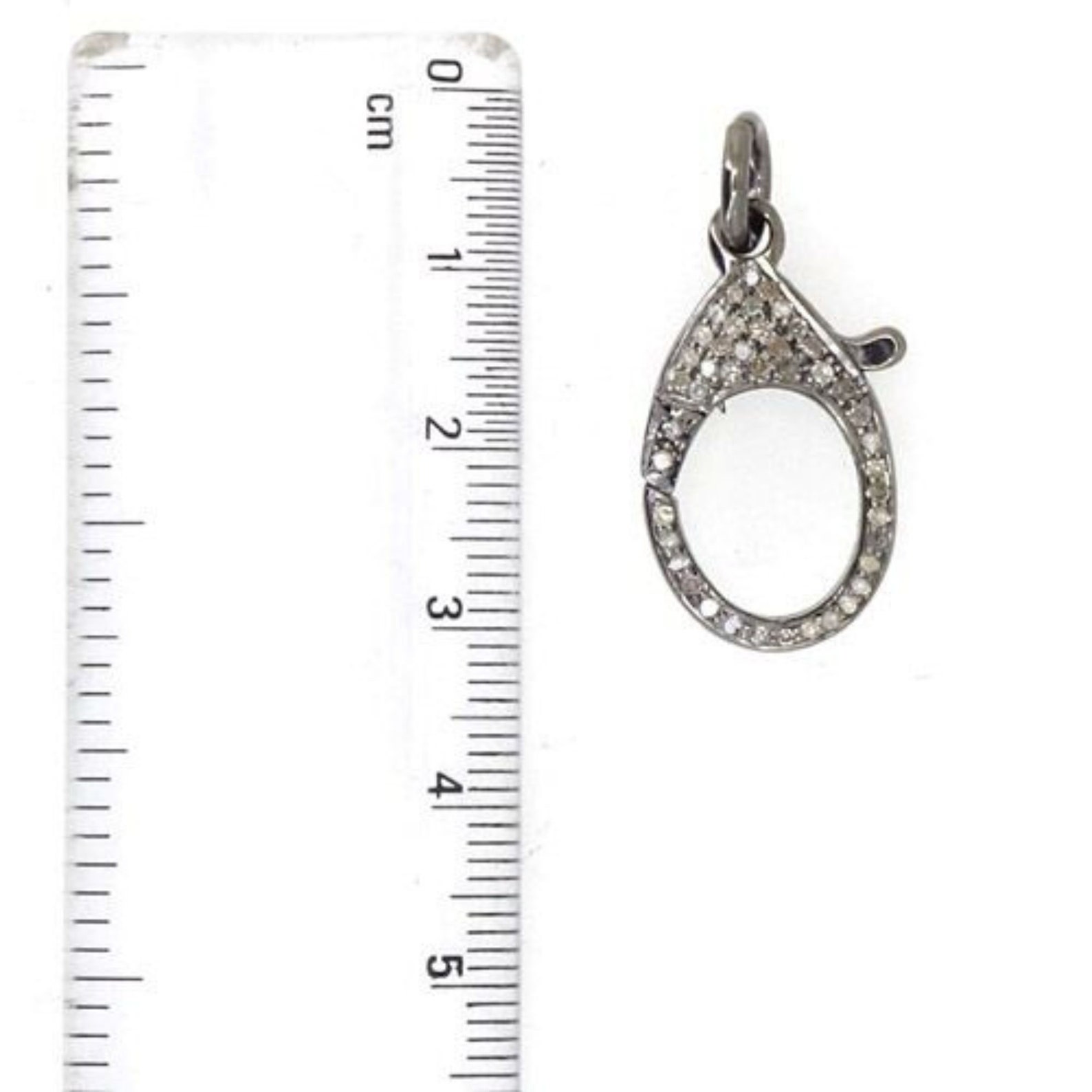 Pave Diamond Lobster Lock Finding Size 30x15mm Handmade | Etsy