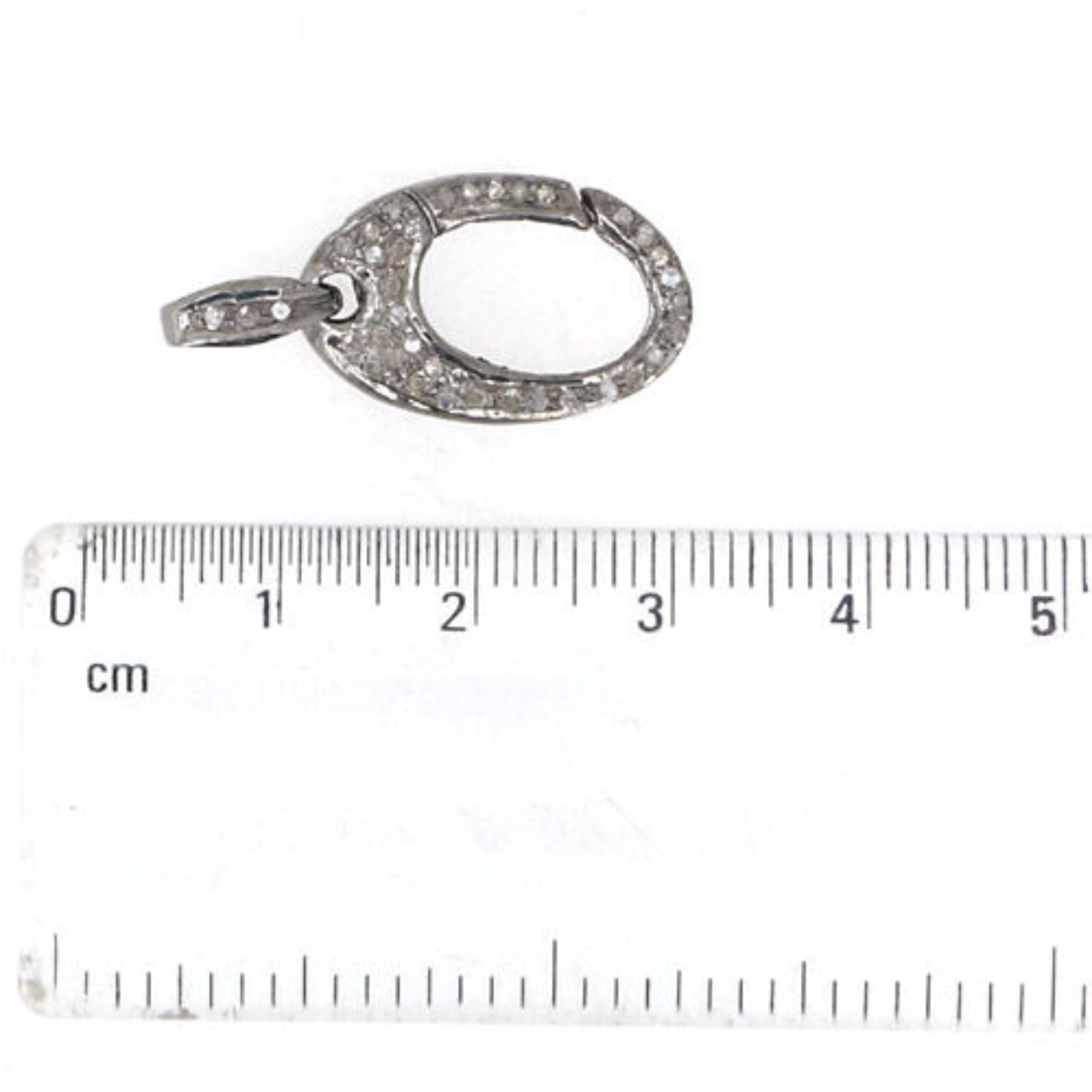 Pave Diamond Lobster Lock Finding Pendant Two In One Finding & | Etsy