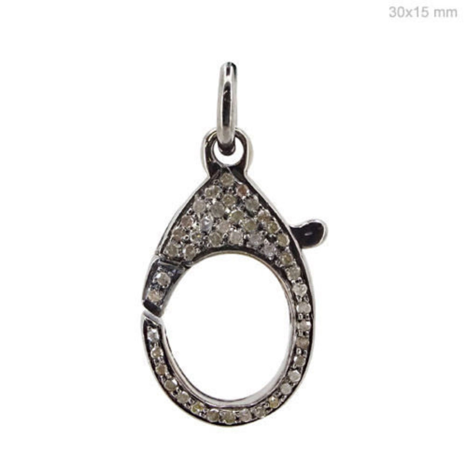 Pave Diamond Lobster Lock Finding Size 30x15mm Handmade | Etsy