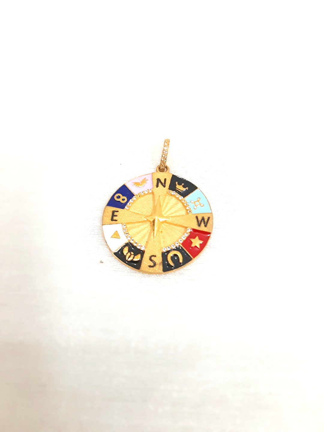 Compass Pendant Sterling Silver Pendant,victorian Jewelry,vintage ...
