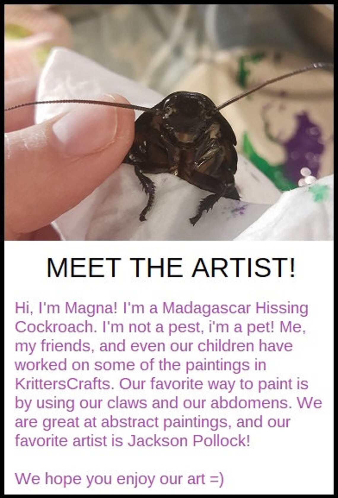 Cockroach Canvas Painting - Etsy