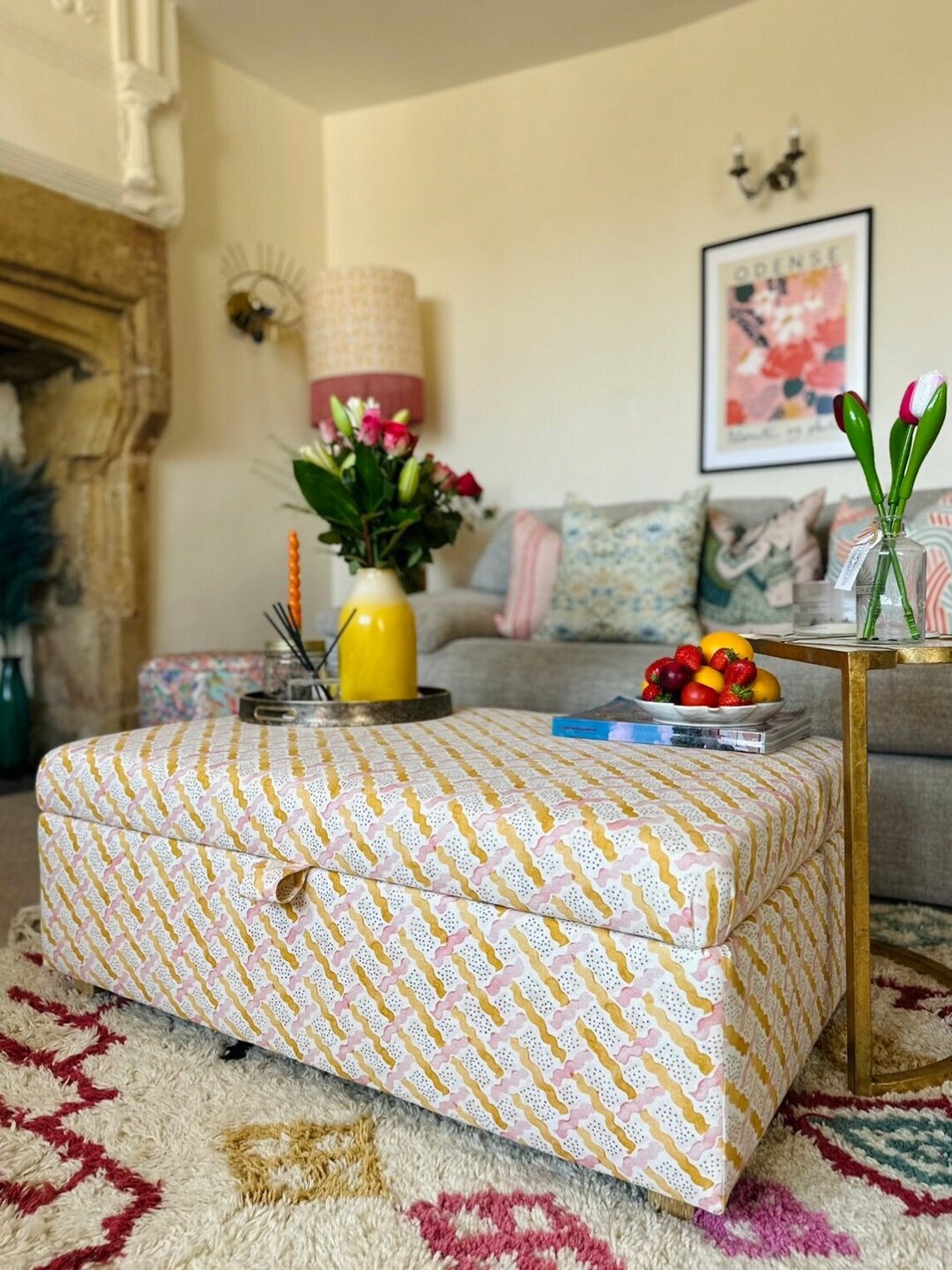 Coffee Table Footstool With Storage in Linwood Maypole - Etsy UK