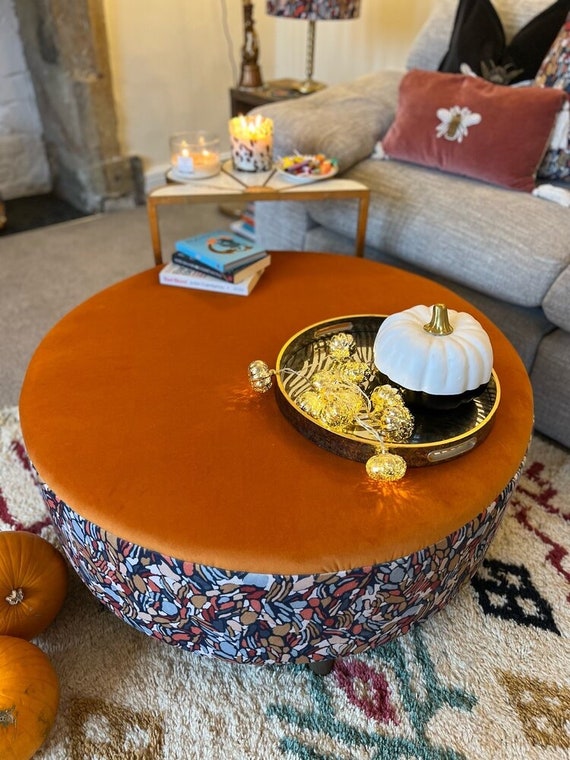 Burnt orange ottoman store