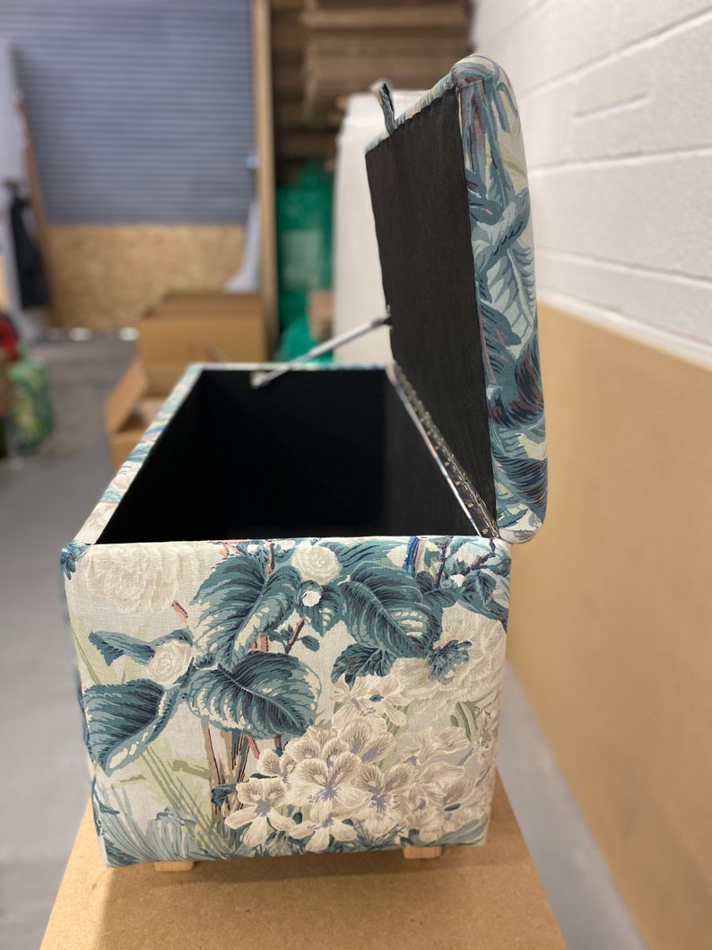 Coffee Table Footstool With Storage Ottoman in Luxury Tropical - Etsy