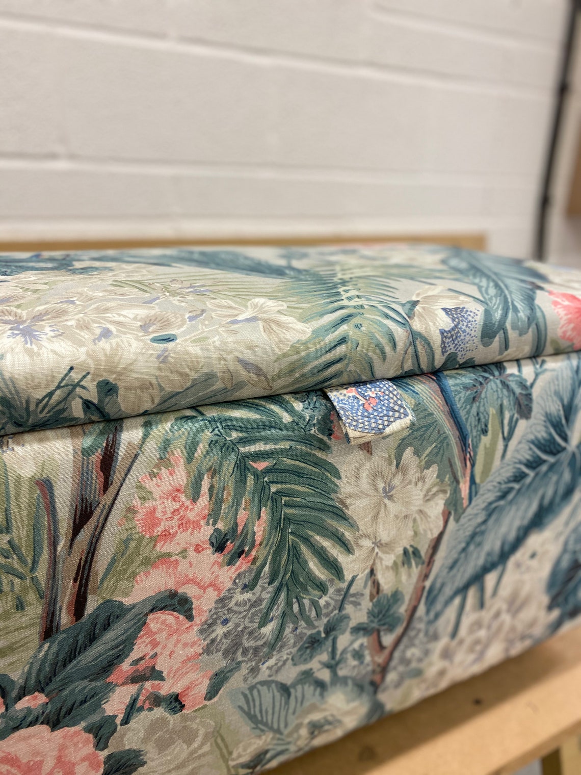 Coffee Table Footstool With Storage Ottoman in Luxury Tropical - Etsy