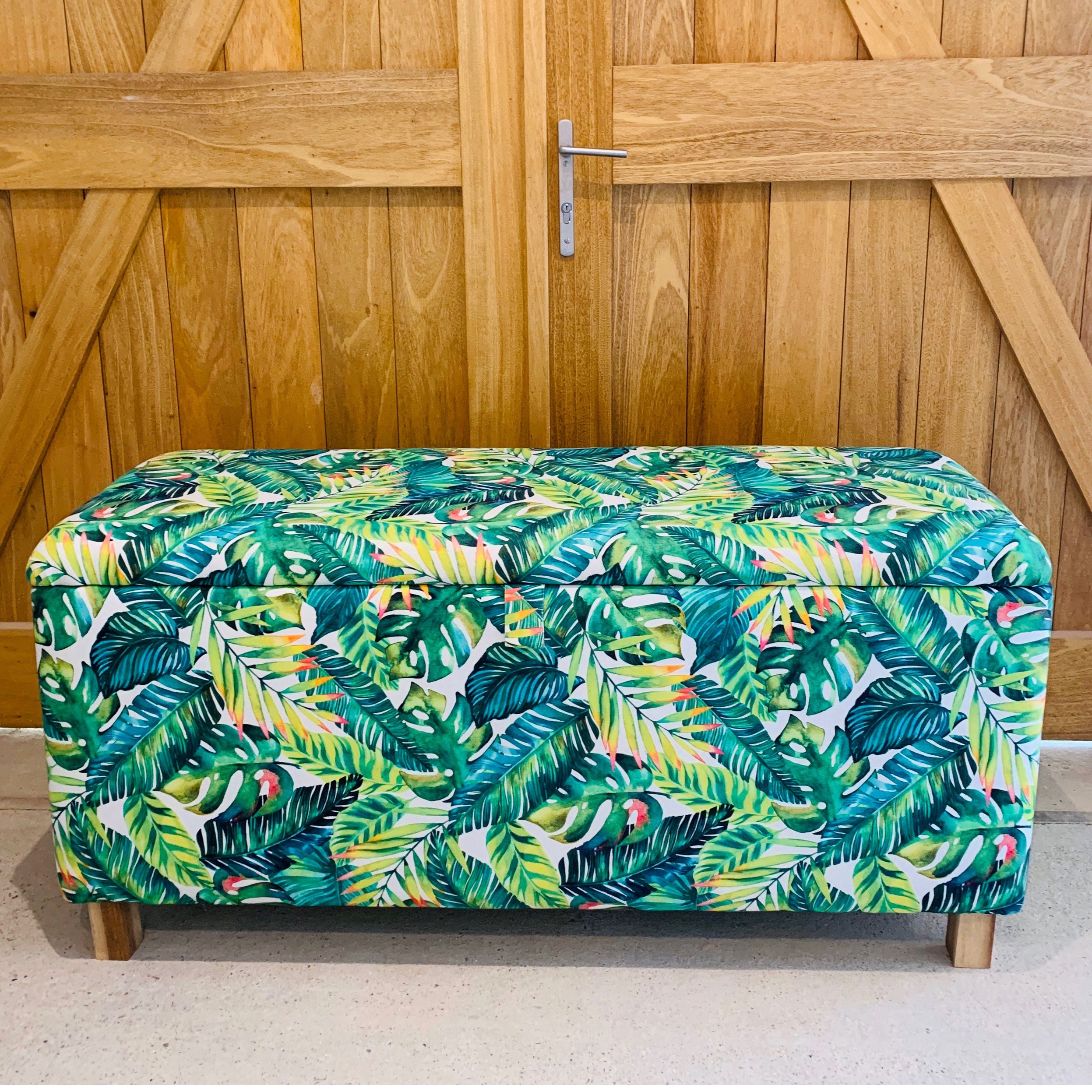 Banana Leaf Ottoman for End of Bed Storage Etsy UK