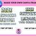 Make Your Own Name Word Art Canva Frame Template, Fillable Canva ...