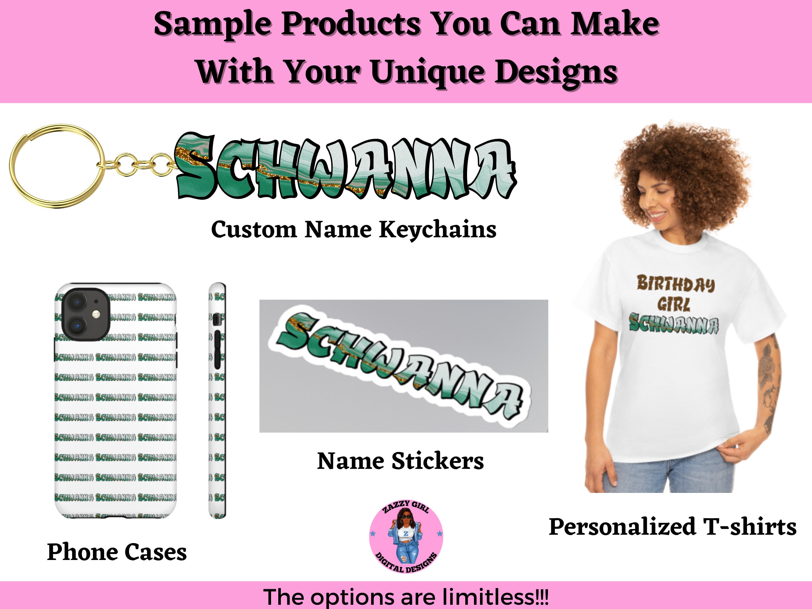 Make Your Own Name Word Art Canva Frame Template, Fillable Canva ...