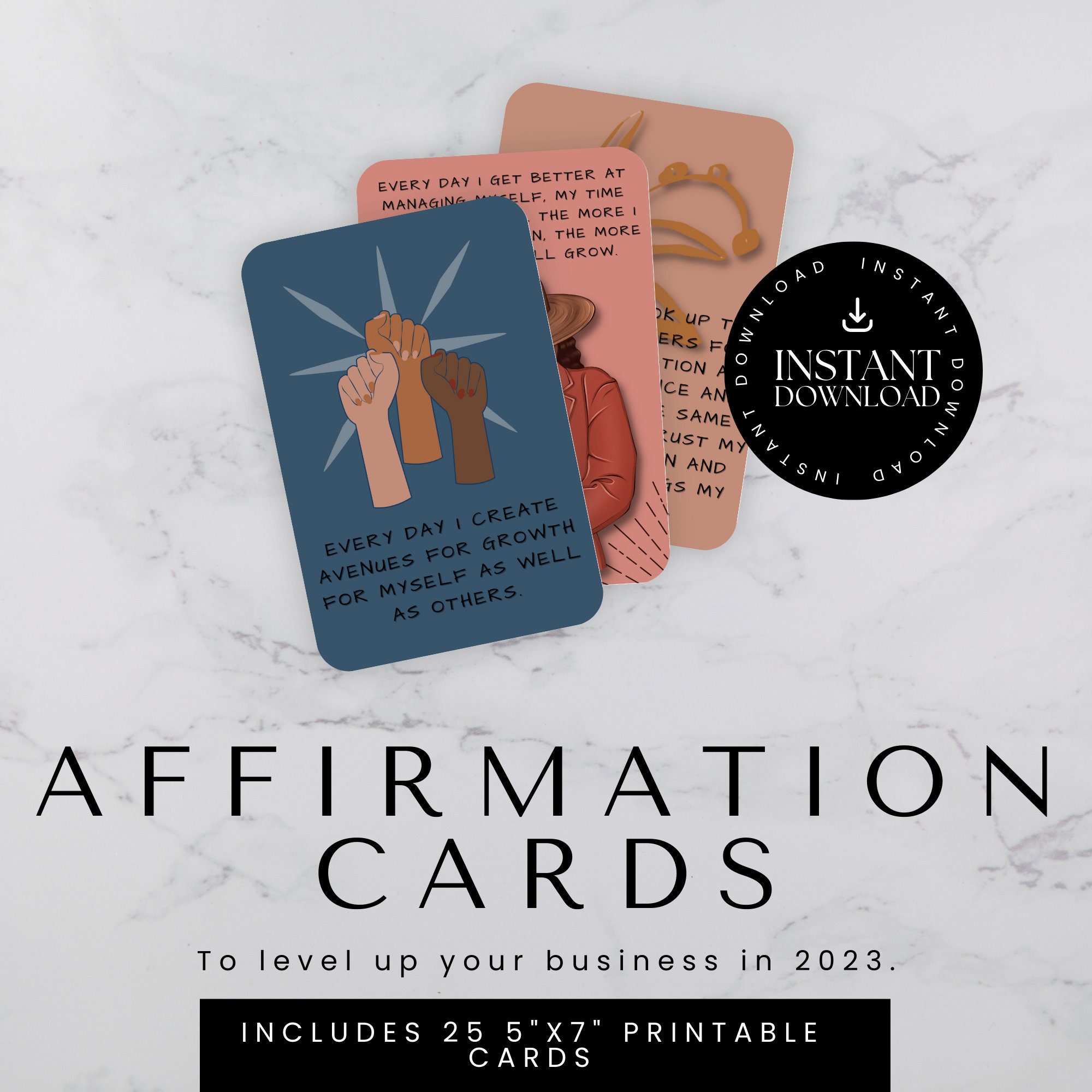 Affirmation Cards African American Woman, Positive Affirmation Cards ...