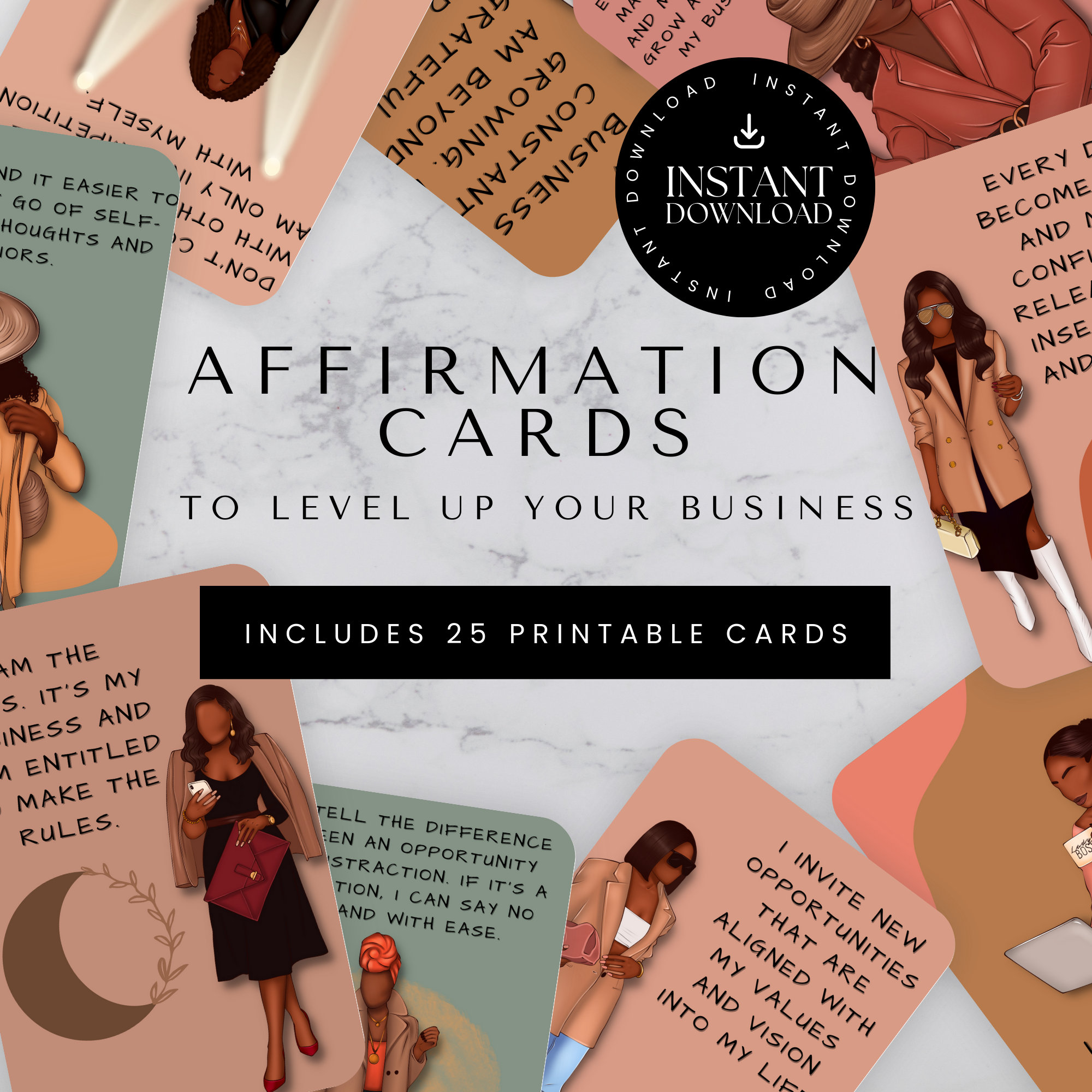 Affirmation Cards African American Woman, Positive Affirmation Cards ...